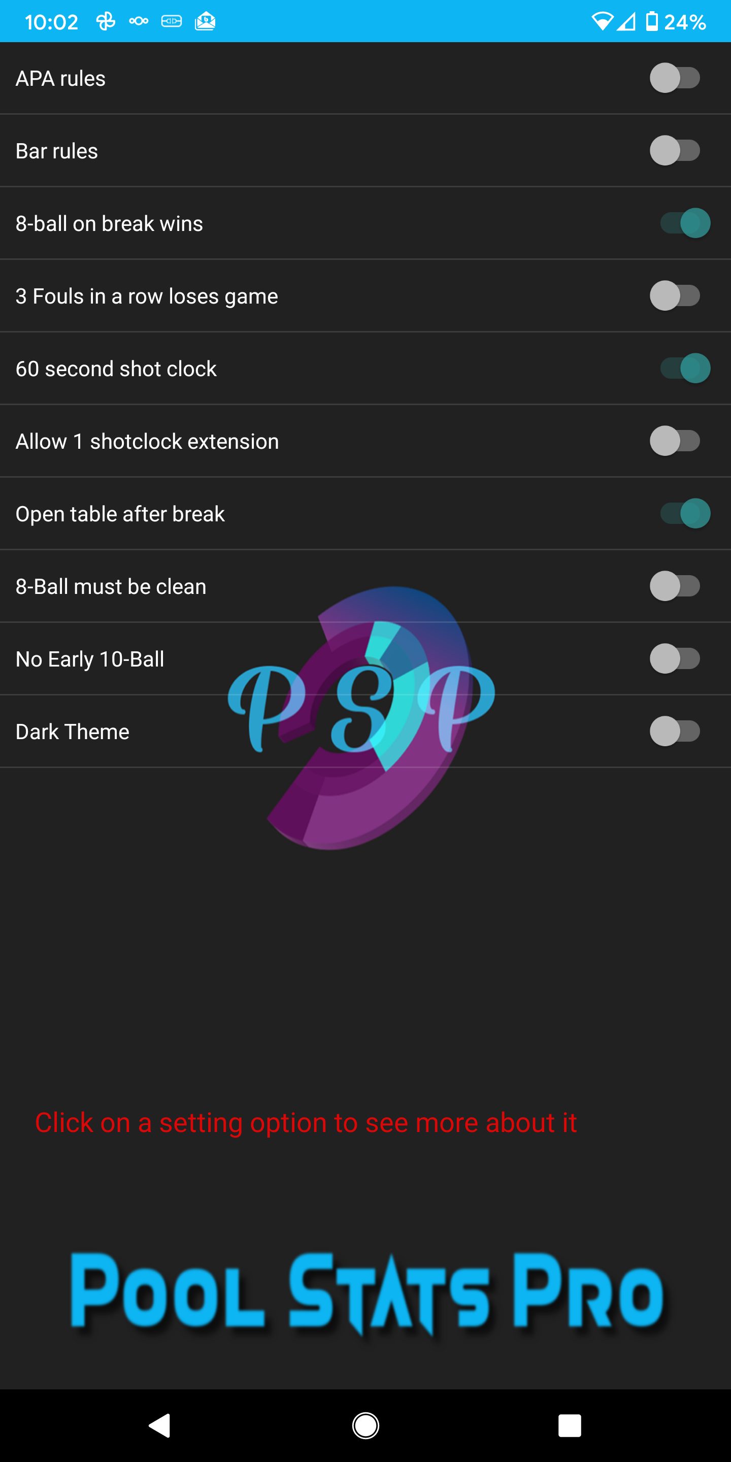 App – Pool Stats Pro + Metabase