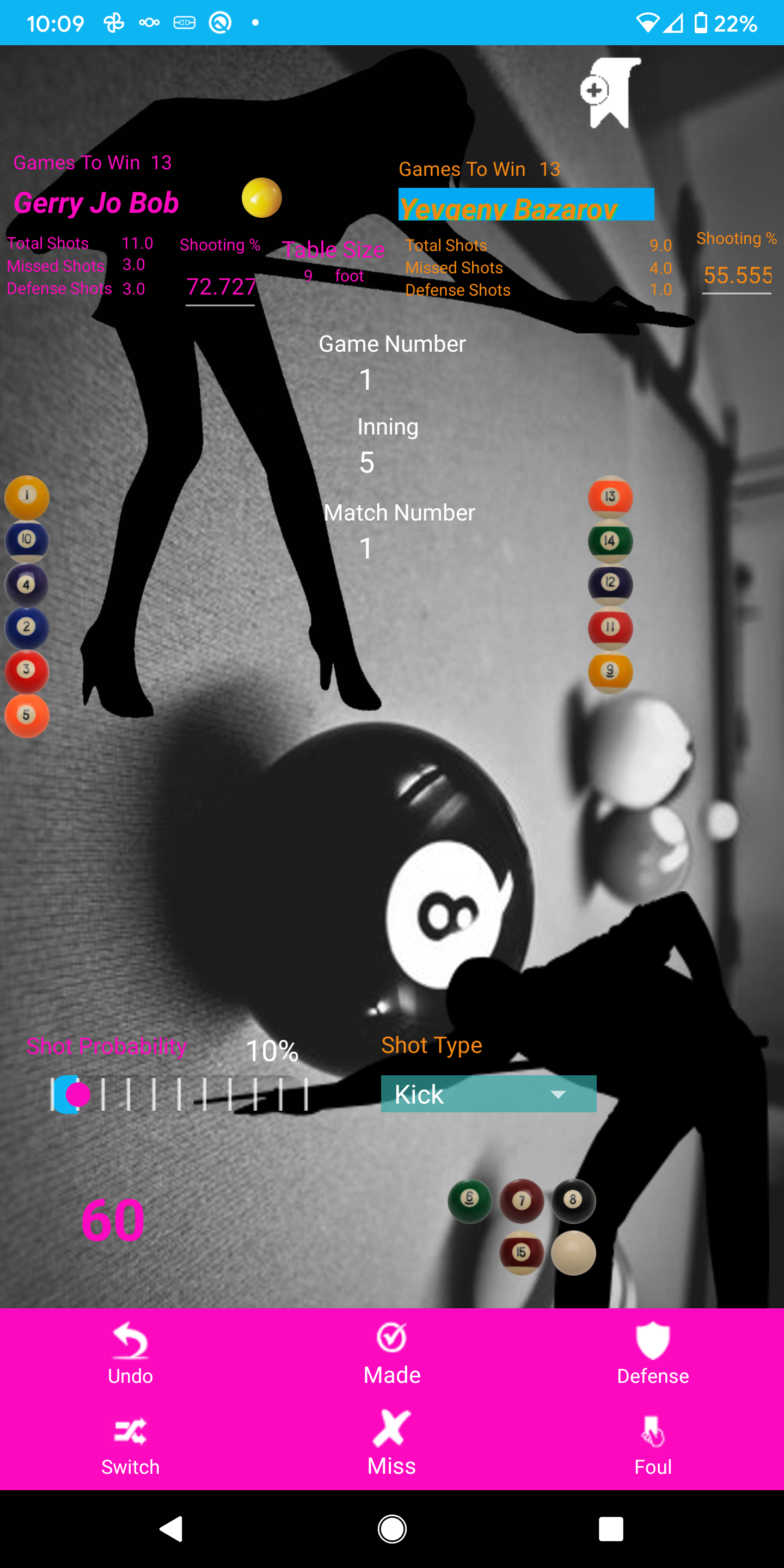 App – Pool Stats Pro + Metabase